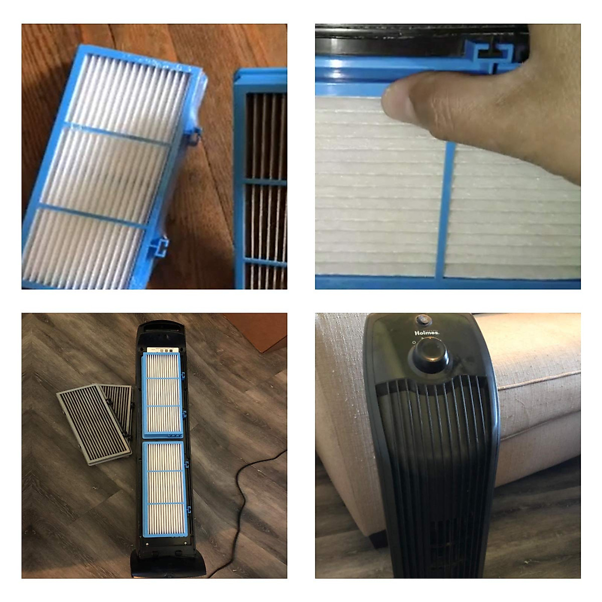 Pulluty True HEPA Filters Compatible with Holmes Aer1 Purifier Filter Replacement Parts # HAPF30AT, HAP242-NUC (2 HEPA Filters + 4 Booster Pre Filters)