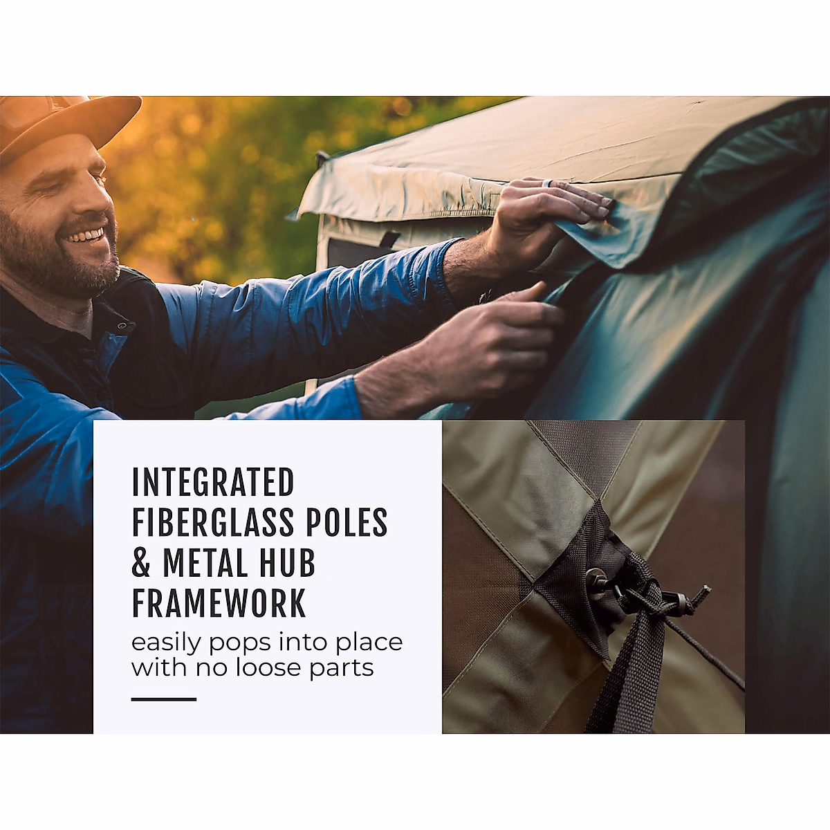 Gazelle GG601GR G6 8-Person 6-Sided Portable Pop-Up Gazebo with Mesh Wind Panels, Carry Bag, and Stakes, Alpine Green