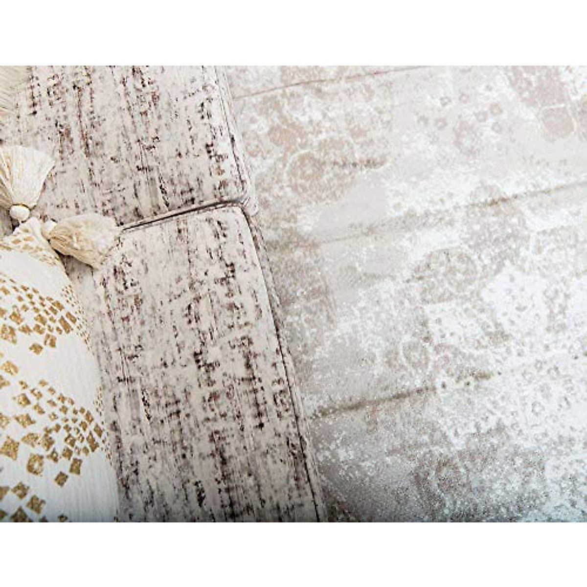 Unique Loom Sofia Collection Area Rug - Salle Garnier (4' 1" Round, Beige/ Ivory)