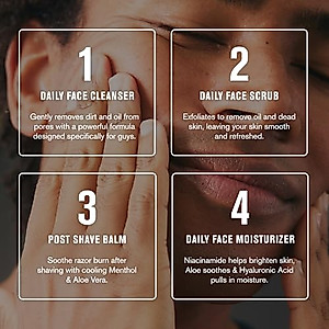 Every Man Jack Gentle Exfoliating Face Scrub For Men- Exfoliate Away Dead Skin, Moisturize, and Revive Tired Skin with Jojoba Beads, Hyaluronic Acid, and Caffeine - 4.2 oz Men’s Face Scrub -Twin Pack