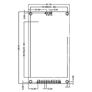 Jopwkuin TFT LCD Touch Screen Display, Optional Touch Function 480x320 HD ILI9488 Driver SPI Serial TFT LCD Display Module 14pin for Industry