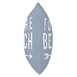 Vine Mercantile To The Beach-Cute Summer Quote-Vintage Chambray Blue Throw Pillow, 16x16, Multicolor