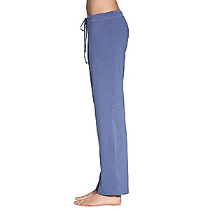 CYZ Womens Casual Stretch Cotton Pajama Pants Simple Lounge Pants,Dark Blue Melange, Size: X-Large