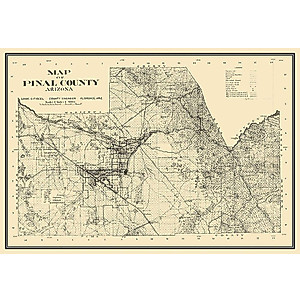 Posterazzi PDXAZPI0001LARGE Pinal Arizona Landowner 1932 Fiscel Poster Print, 36 x 24, Multicolor