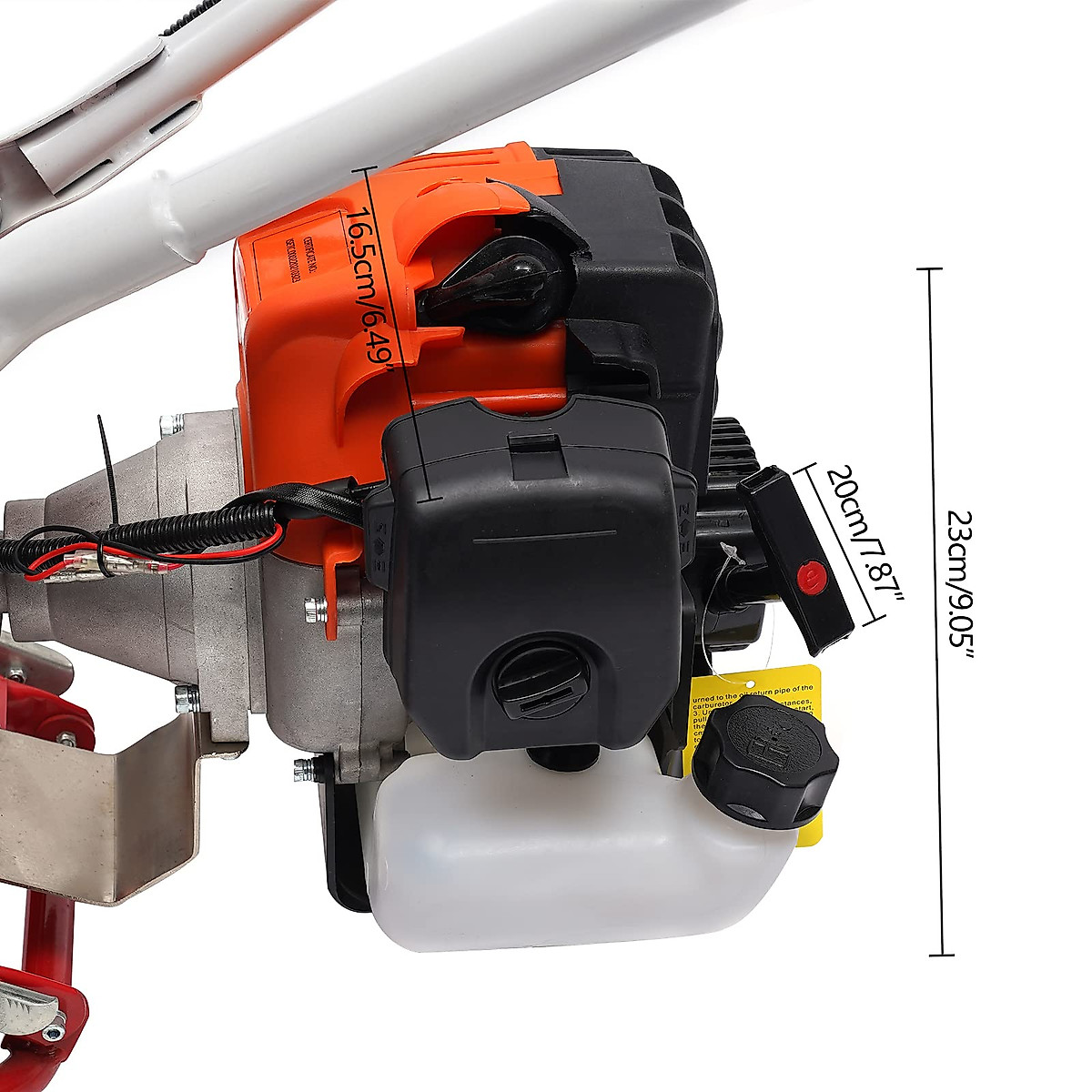 52cc Gasoline Power Sweeper 2.5HP Single Cylinder Snow Sweeper Machine with Wheels, 2 Stroke Handheld Sweeper Broom Foldable Cleaning Brush Machine for Artificial Turf, Sidewalk, Football Field