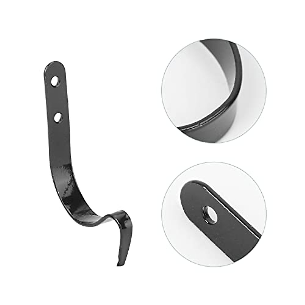 8PCS Iron Wall Hooks J- Shape Lantern Bracket Plant Hanger Bracket Rustic Farmhouse Wall Hooks for Hanging Coats Mason Jar Sconces Bird Feeder 58mm