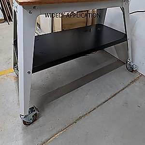 Swivel Stem Casters, Heavy Duty Double-Locking Castors with Red PU Wheels Quiet and No Marking with Metric Thread Rods M10-1.5x25mm 800-1000lb Load Capacity Pack of 4 (4 Inch)