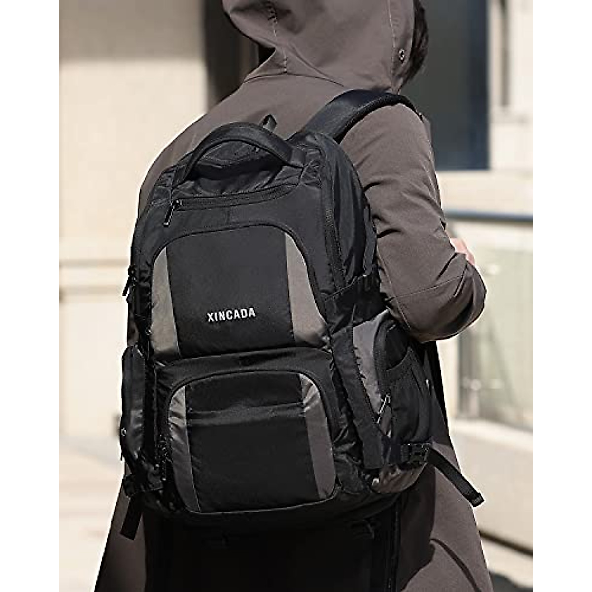 XINCADA Travel Laptop Backpack for Men Carry on Backpack Extra Large Backpacks with Shoe Compartment Business Hiking Daypack