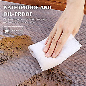 Shelf Liner Kitchen Cabinet Liners: 2 Pack 17 x 79 Inches Non-Adhesive Washable Oil-Proof Non-Slip Drawer Liner for Refrigerator and Shelves Clear Plastic Shelf Paper for Kitchen Cabinets Adhesive