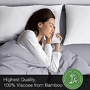 BEDELITE Pillow Cases Standard Size Set of 2, Rayon Derived from Bamboo, Cooling Pillow Cases for Summer Hot Sleepers & Night Sweats, Breathable Silky Soft Envelope Pillowcases(White, 20"x26")