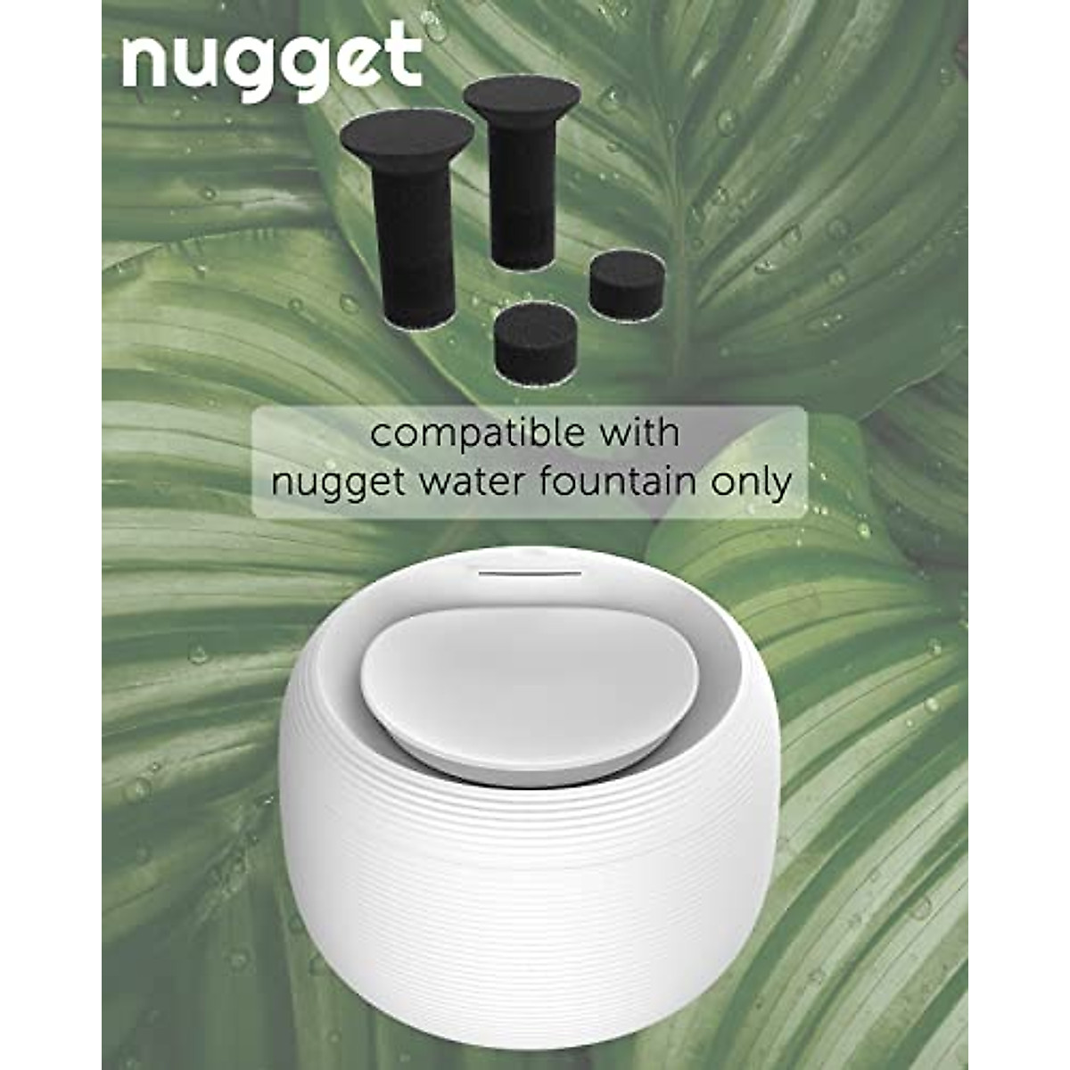 Nugget Premium Fountain Replacement Foam/Sponge Mufflers - 2 Sets (Compatible with Nugget Premium Only)