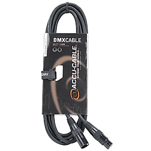 ADJ Products AC5PDMX10 10 FOOT, 5 PIN DMX CABLE, Black