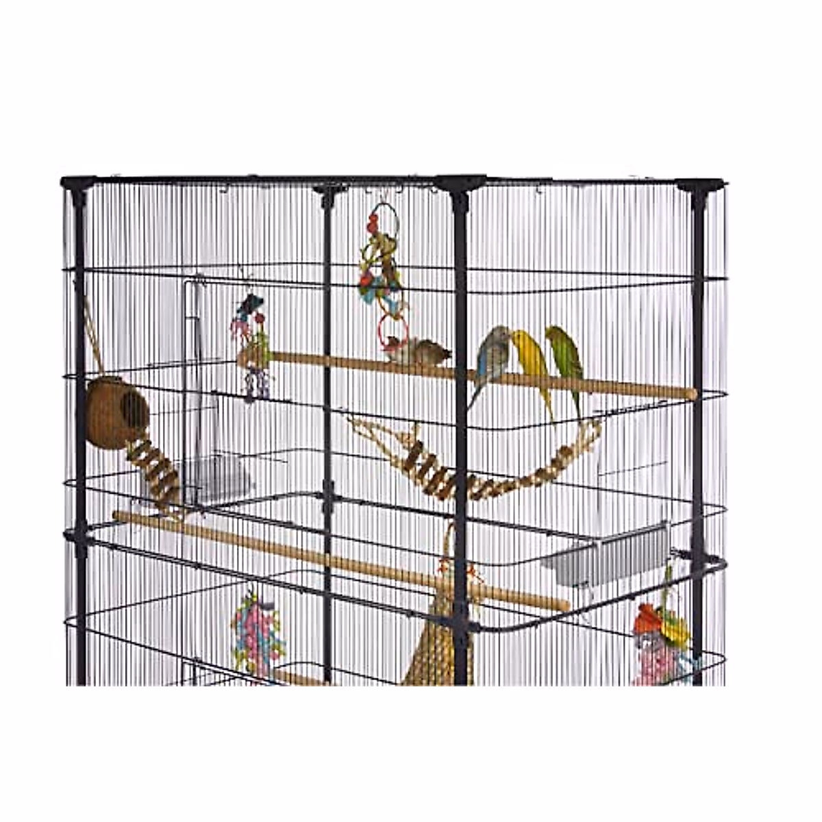 Prevue Hendryx 62801 Naturals Coco Hideaway with Ladder Bird Toy,1 Count (Pack of 1)