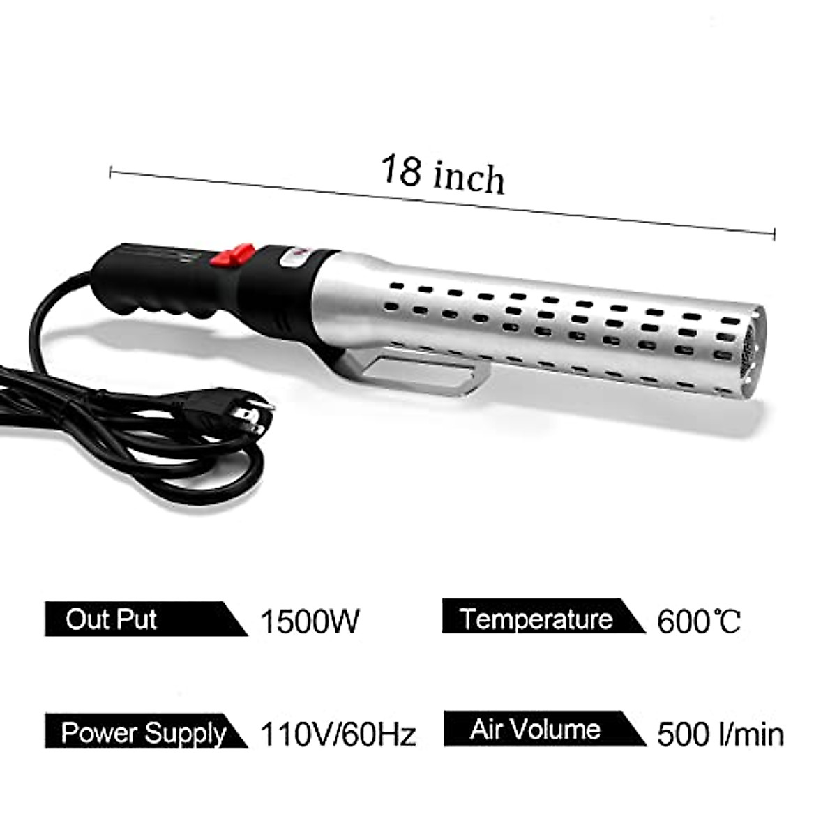 GGC Electric Charcoal Starter for Big Green Egg Accessories Fire Sarter for Charcoal Grill BBQ Lighter Coal Fire Pits Fireplace Dry Wood (Mica Core Material)