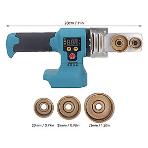 Oreb PPR Pipe Welder, Plastic Pipe Welding Machine Water Pipe Hot Melt Machine, 20mm 25mm 32mm Molds, Digital Display Tube Electric Heating Hot Melt Tool for PPR PE HDPE Tube