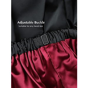 Shower Cap Silk Satin Lined Super Large for Long Curly Hair Women Adjustable