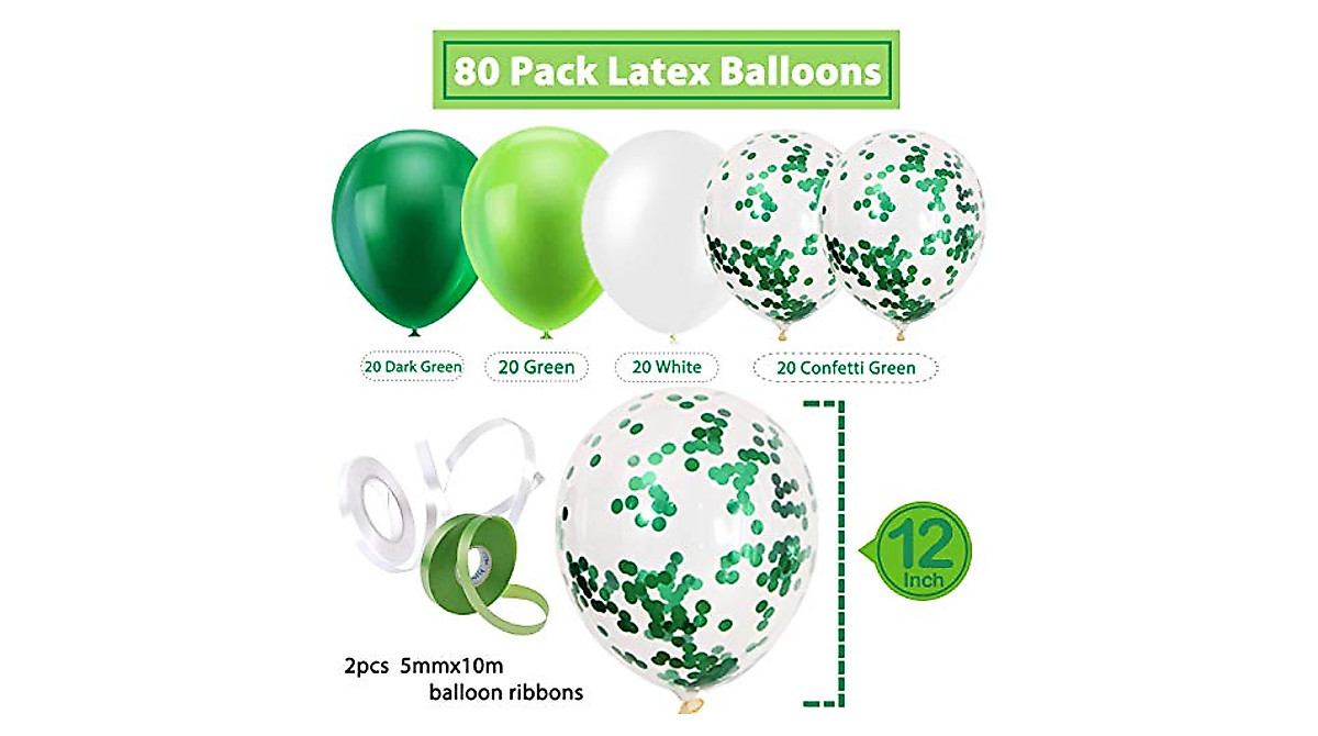 80 PCS St. Patrick's Day Balloons Set - Perfect Irish Party Decor