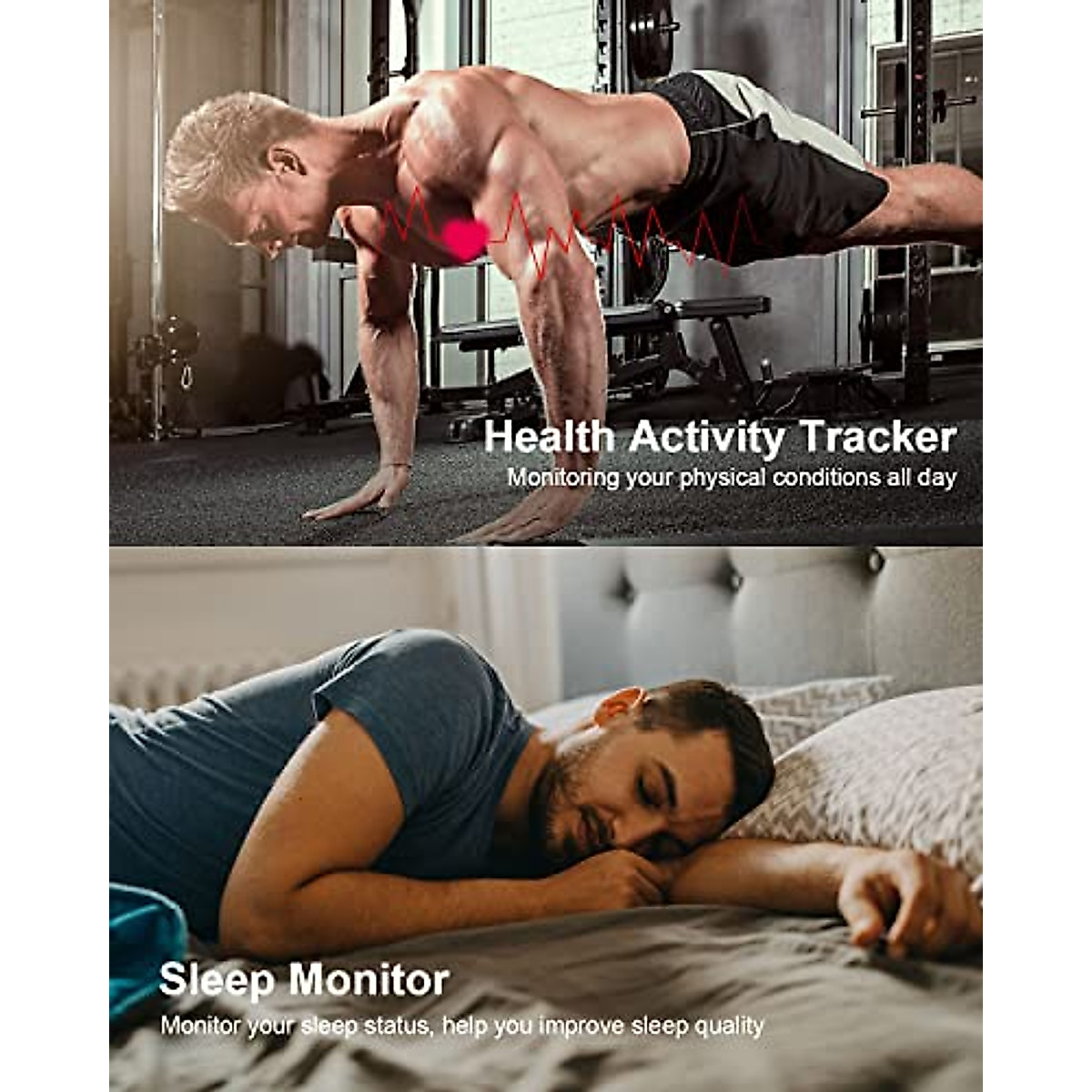 Military Smart Watch Men(Answer/Make Calls),Sport Outdoor Watch with Heart Rate/Blood Oxygen/Blood Pressure/Sleep Monitor,19 Sports Modes,Step Counter,IP67 Waterproof Fitness Tracker for Android iOS