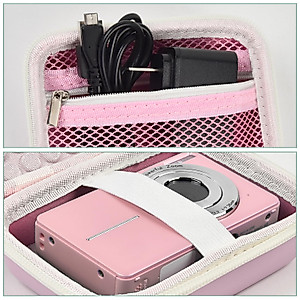 Boobowl Digital Camera Case Compatible with Yifecial/for EROOLU/for VAHOIALD/for Kaisoon/for Kodak Pixpro/for Canon PowerShot ELPH 180 190/ for Sony DSCW800 DSCW830 Kids Cameras (Pink)