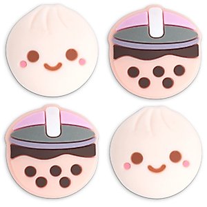 BelugaDesign Boba Dumpling Thumb Grips | Cute Pastel Button Caps | Compatible with Sony PlayStation PS5 PS4 Xbox Nintendo Switch Pro Controllers (Does not fit Joycons)