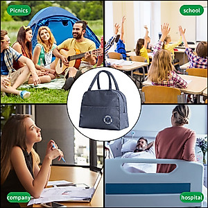 2 Pcs Lunch Bags, Insulated Lunch Bag, Reusable Cooler Lunch Tote Bag, Lunch Organizer Lunch Holder Lunch Box Bags with Pockets for Women/Men, Work, Picnic,Travel