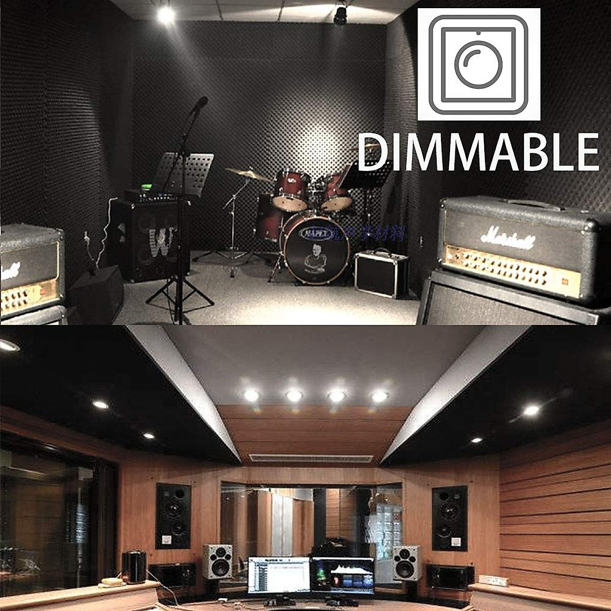 BAOMING Par 56 LED Bulb Dimmable 4000K (Neutral White) 300W Par56 Halogen Equivalent 24 Beam Angle 28W AC120V GX16D Base