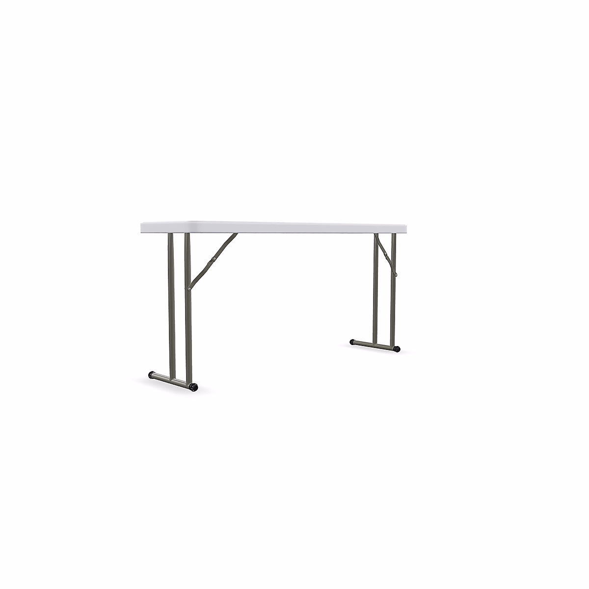 PRO&Family White Rectangle Adjustable Desk Seminar Folding Table Conference Conference Table Plastic Table Banquet Tables Skinny Folding Table (5, 18" x 60")