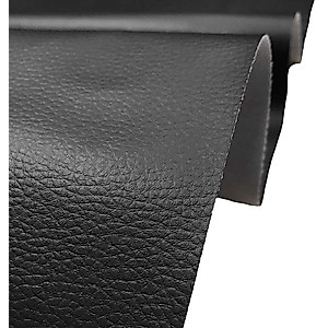 A-Express Faux Leather Fabric - Soft PU Synthetic Leather - 54" Wide by The Yard Vinyl Pleather Material - Upholstery Fabric for Car, DIY Craft Leatherette Sheets - 1 Yard 54" x 36" Black