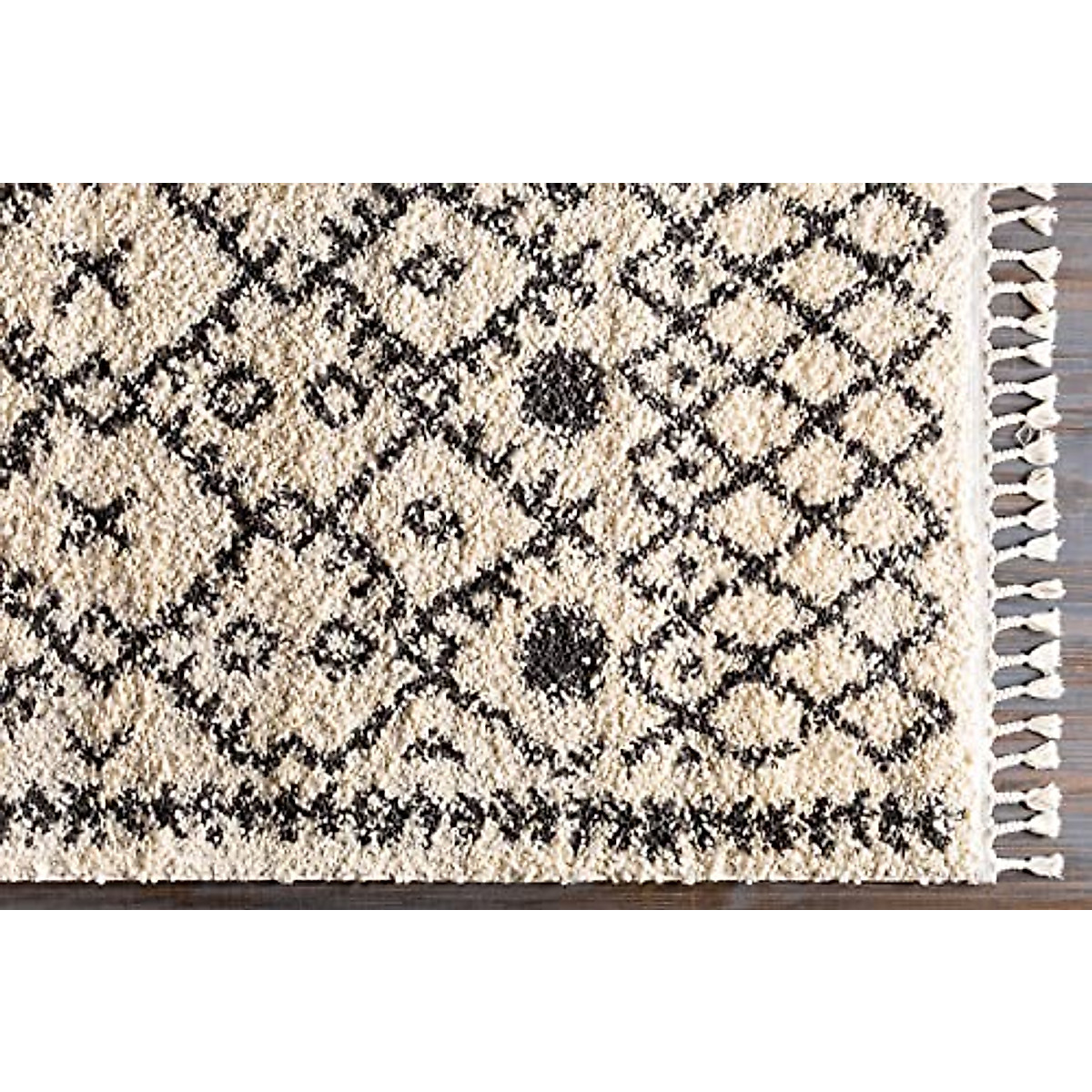 Mark&Day Area Rugs, 5x7 Macolm Bohemian/Global Charcoal Area Rug, Beige/Black/Cream Carpet for Living Room, Bedroom or Kitchen (5'3" x 7'3")