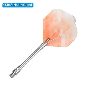 PATIKIL Dart Flights, 9 Pack PET Standard Darts Accessories Replacement Parts for Soft Tip Steel Tip, Geometric Style, Orange, White