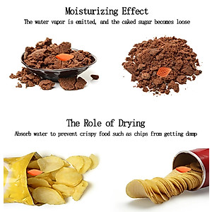 QEBIDVL 5 Pcs Premium Brown Sugar Keeper Brown Sugar Saver Keeps Brown Sugar Soft or Dry Terra Cotta Brown Sugar Saver for Keeping Food Moist Fresh