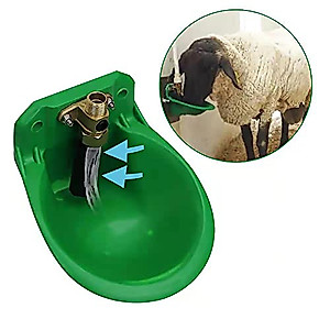 Achicklead 2 PCS Automatic Sheep Waterer Bowl Sheep Goats Drinking Water Bowl Goat Feeders Plastics Automatic Drinking Trough Livestock Supplies
