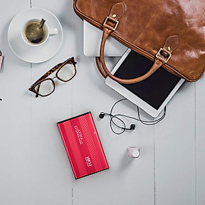 500GB/1TB/ 2 TB Rugged Mini USB 3.0 Portable 2.5 Inch Shock, Drop and Crush Resistant External Hard Drive,Ultra Slim Aluminum HDD, Ssd Hard Drive for PC, Mac, TV,PS4,Xbox - Red