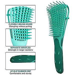 Detangling Hair Brush for Thick Hair,African American Hair Brush for Women Detangler Brush for Curly Hair,Natural Black Hair,3a/4b/4c Hair and Fine Hair for Kids and Women(Green)