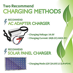 Vinnotech Lithium Battery 12V 6Ah LiFePO4 Batteries with 10A BMS, Deep Cycle Rechargeable Lithium Iron Phosphate Battery, for Alarm System, Backup UPS