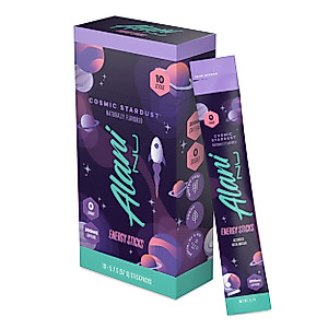 Alani Nu COSMIC STARDUST Energy Sticks | Energy Drink Powder | 200mg Caffeine | Pre Workout Performance with Antioxidants | On-The-Go Drink Mix | Biotin, B Vitamins | Zero Sugar | 5 Calories | 10 Pack