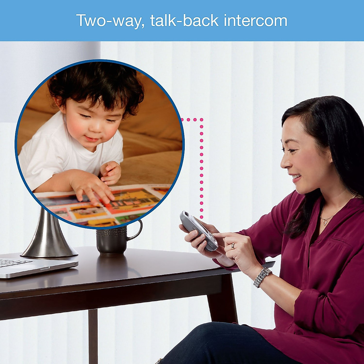 VTech BV73122GY Digital Video Baby Monitor with 2 Cameras and Automatic Night Vision, Gray