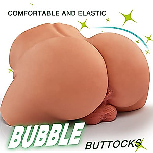 10.5 LB 2 in1 Torso Male Sex Doll with realistic dildo and testis, Anal Male Masturbator with Tight Hole for Men Masturbation, Gohya Unisex Sex Toy for Couple Brown