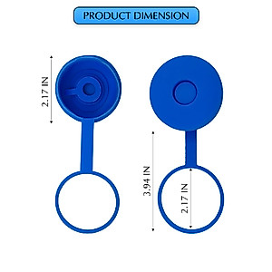 EBOS 3 and 5 Gallon Water Jug Cap, Reusable Water Bottle Cap, 55mm Silicone Non Spill Replacement Cap, Anti Splash Water Bottles and Water Dispenser Caps (3), 5G-111