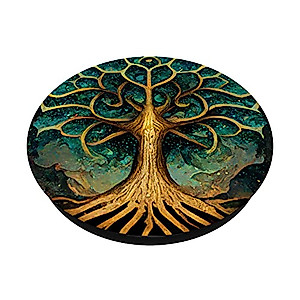 The Divine Tree of Life Seen from Space Engulfs The Sun PopSockets Swappable PopGrip