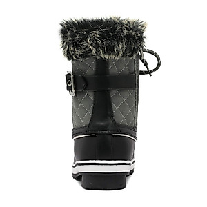 DREAM PAIRS Women's River 3 Grey Mid Calf Waterproof Winter Snow Boots Size 10 M US