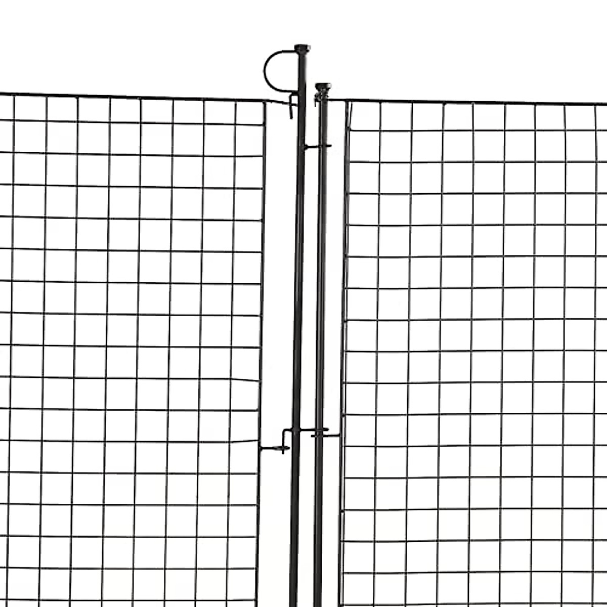 Garden Fence Pannels and Gate Bundle, Heavy Duty Tall Outdoor Landscape Patio Yard Fencing Border Animal Barrier Decorative Metal Fence,36in (L) x 44in (H), Underground(8 Panels 9 Stakes in a Set)