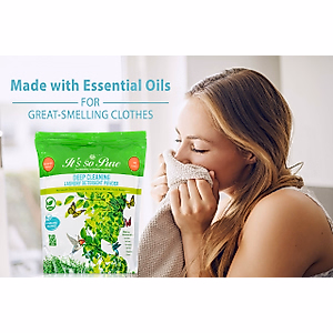 It’s So Pure Eco Friendly Washing Detergent – Skin Friendly Scented Laundry Soda to Remove Stubborn Stains – Best Fragrance HE Washing Powder (Romantic Breeze, 100 Loads)