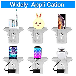 SHEN RONG Outlet Shelf,Outlet Shelves,Easy InstallHolds Up to 10 lbs - Space Saving Solution (2 Pack)