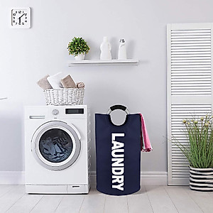 NestariaHome 82L Large Collapsible Laundry Basket - Waterproof Laundry Hamper - Foldable laundry bag