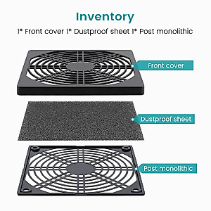 Wathai 2 Pack 120mm PC Fan Dust Filter Cover Computer Mess