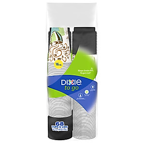 Dixie PerfecTouch Grab 'N Go 16 Oz Hot Cups with Lids - 68 Count