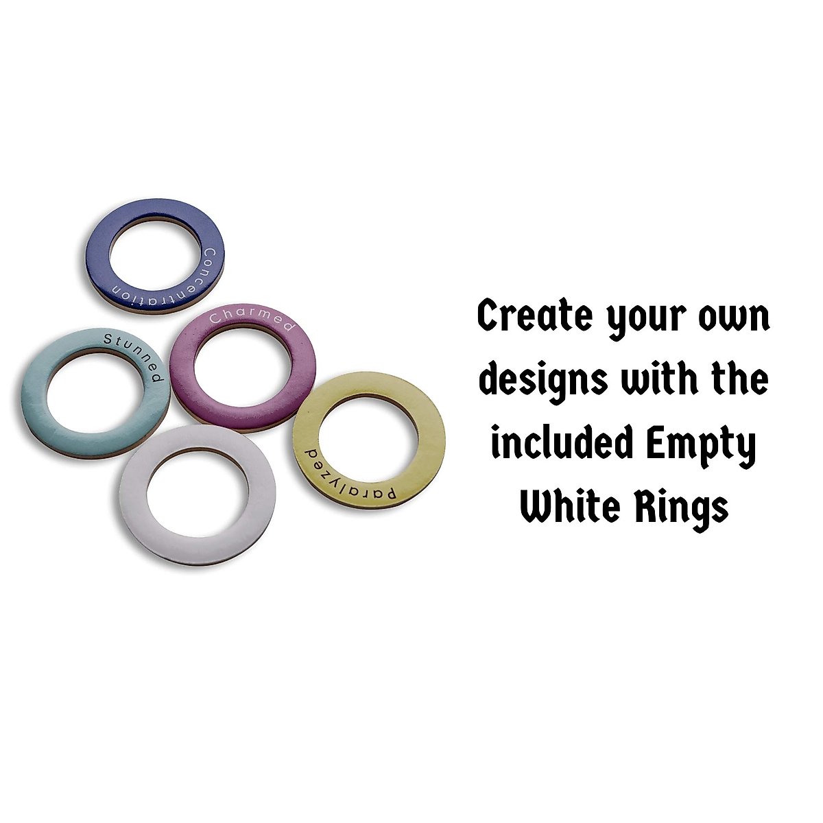 Hexers RPG Status Markers, Track Conditions Effects Spells with Simple Rings, Compatible with Dungeons and Dragons D&D DND Pathfinder Role-Playing, 80 pcs, Dry Erase Customizable