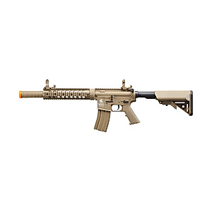 Lancer Tactical Gen 2 M4 SD Long Rail 9" Electric Airsoft AEG Rifle - Full/Semi-Auto - Desert/Nylon Polymer