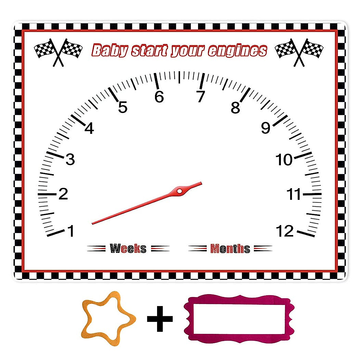 SXCHEN Baby Monthly Milestone Blanket 1 to 12 Months Premium Extra Soft Fleece Best Photography Backdrop Prop for Newborn Boy & Girl for Baby Shower Baby Star Your Engines Racing